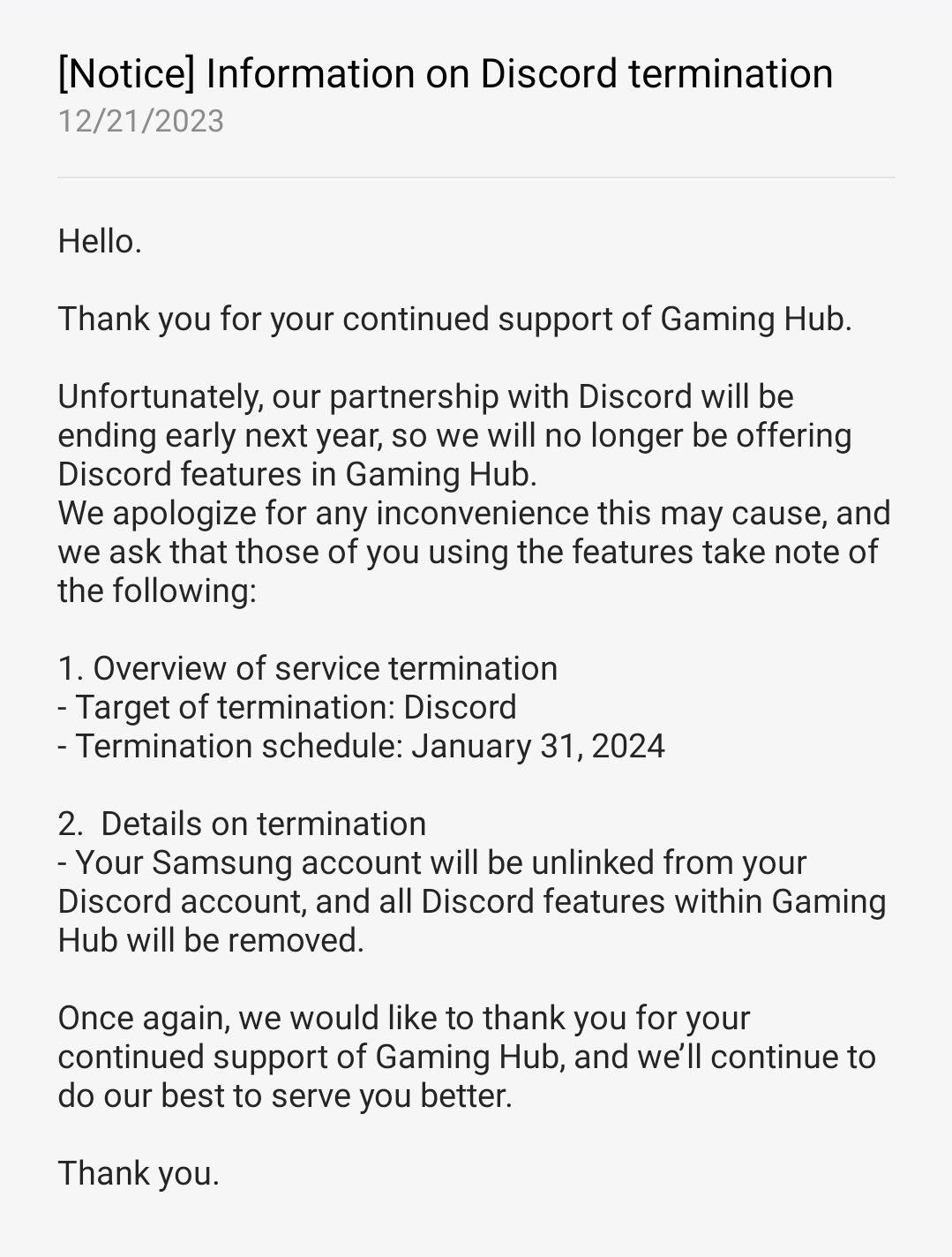 Discord/Gaming Hub - Samsung Members