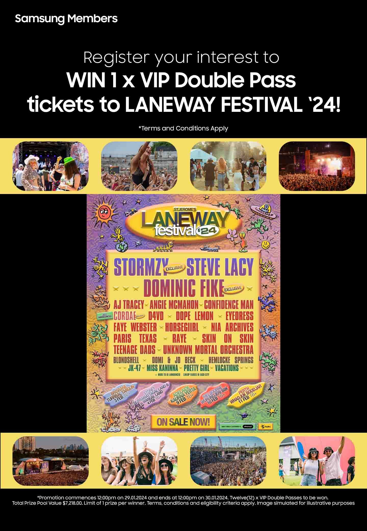 -CLOSED-WIN 1 x VIP Double Pass tickets to LANEWA... - Samsung Members