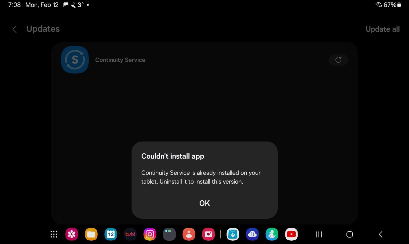 Unable to Update Continuity Service. - Samsung Members