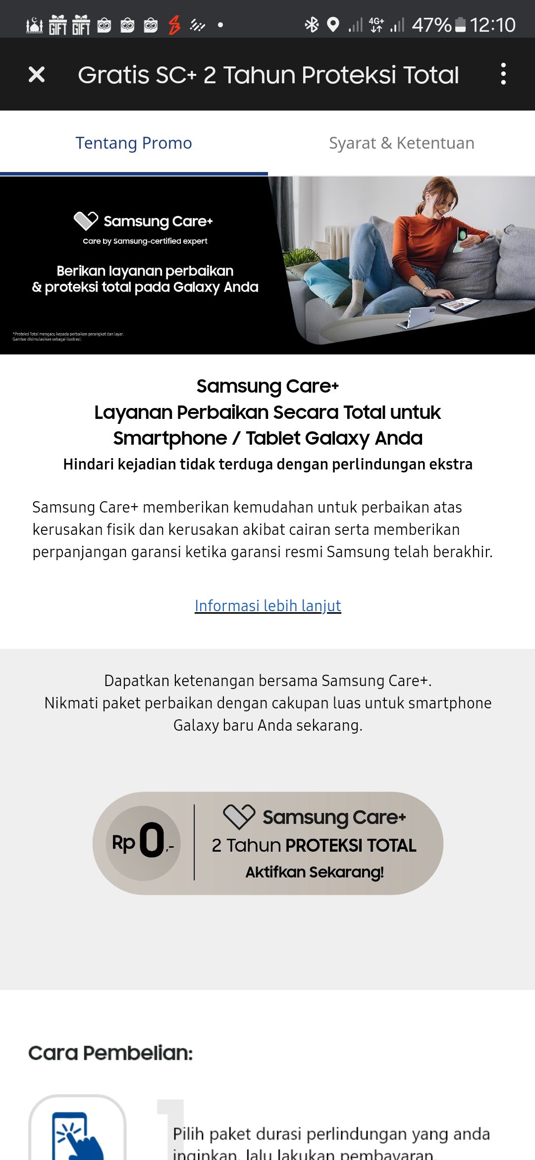 Cara aktivasi SCare+ 2th Handraiser S24 Ultra - Samsung Members