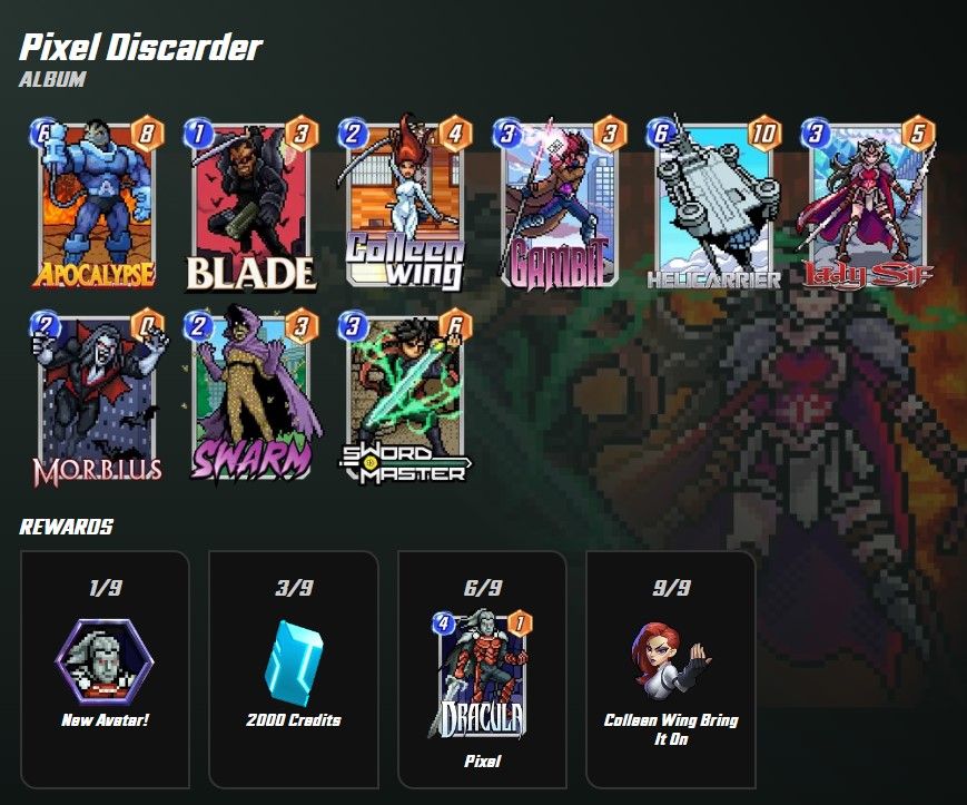 Pixel Discarder - New Marvel Snap Album Februari 2... - Samsung Members