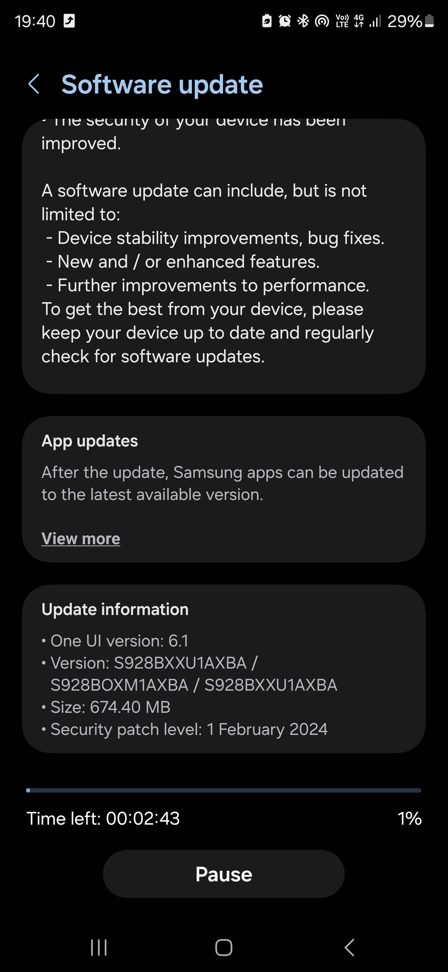 Galaxy S24 Ultra first firmware update. - Samsung Members