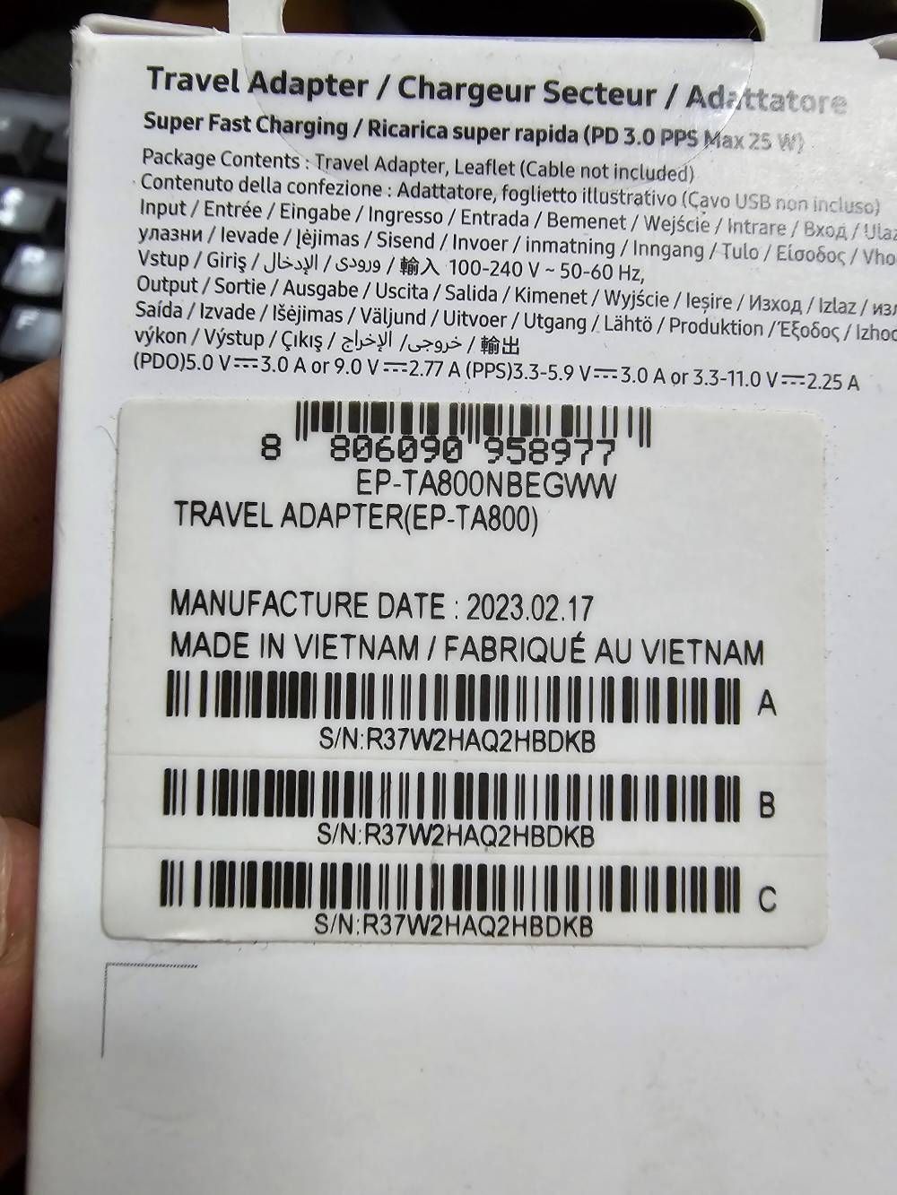 Charger Resmi Serial Number - Samsung Members