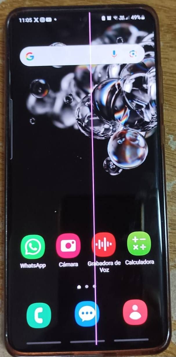 Línea rosada vertical - Samsung Members