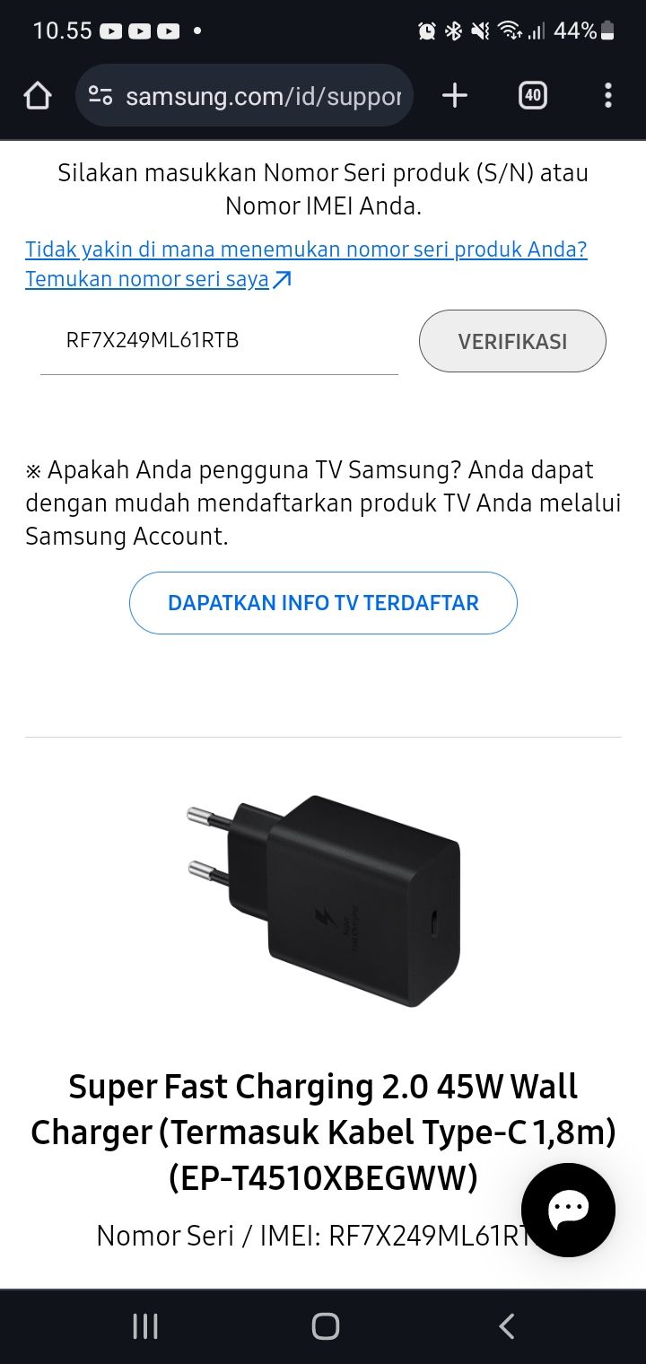Charger Resmi Serial Number - Samsung Members