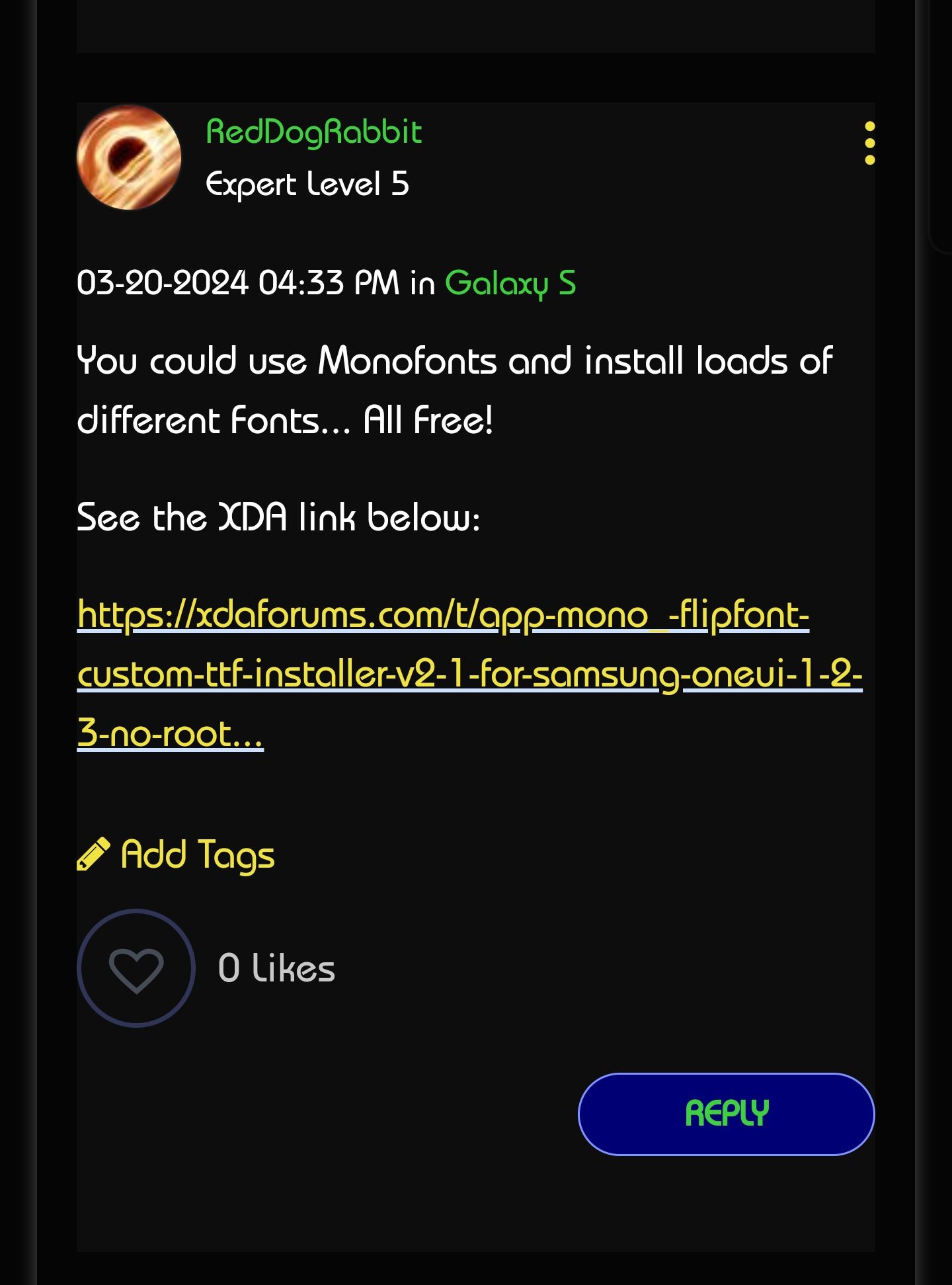 Fonts - Samsung Members
