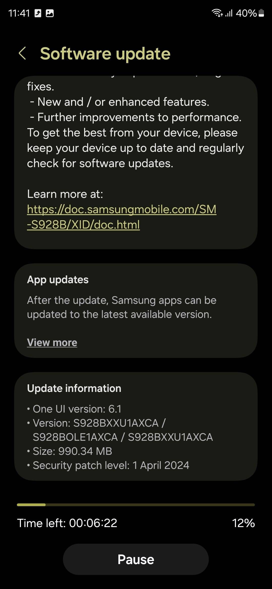 Update software s24 series - Samsung Members