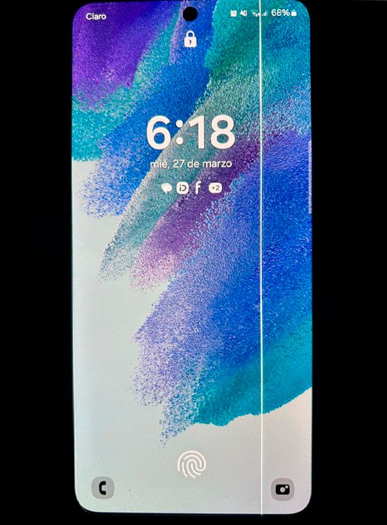 Raya blanca en modelo S21 FE después de actualizac... - Samsung Members