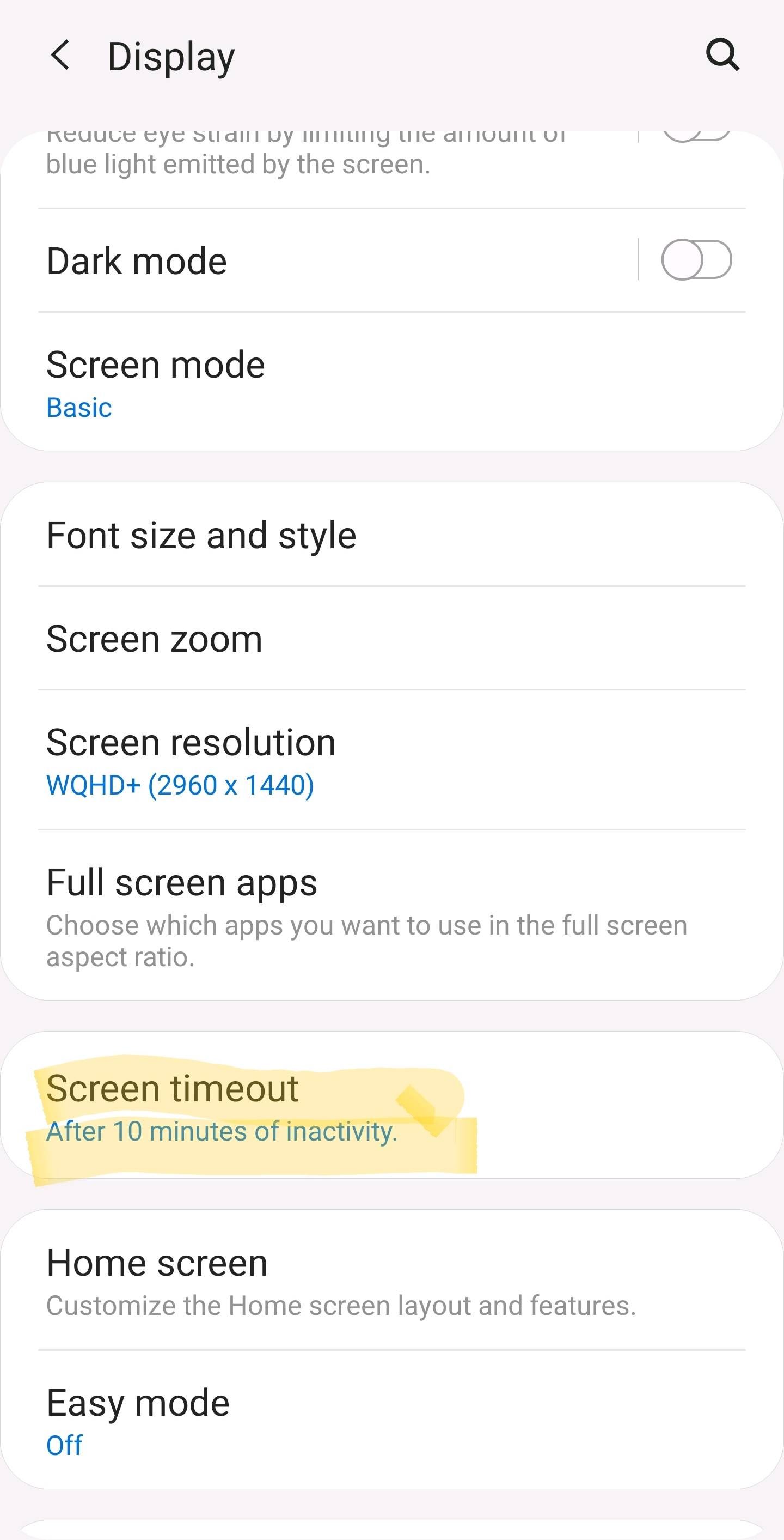 해결됨: Settings > Display > Screen Timeout 설정이 저절로 30초로 불... - Samsung ...