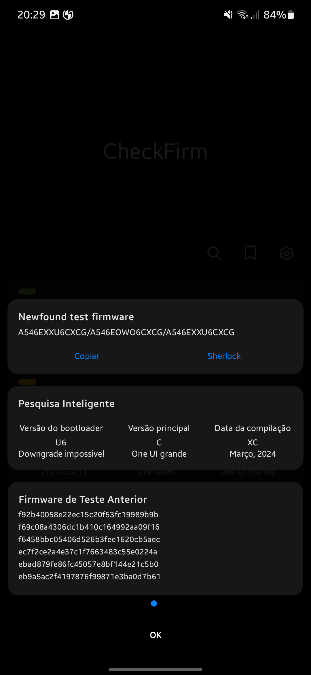 Checkfirm A54 - One UI Grande - Samsung Members