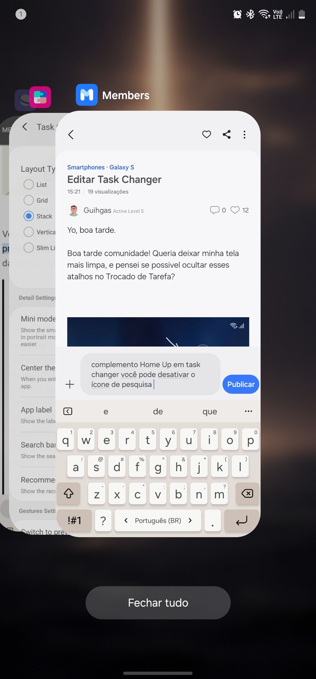 Solucionado: Editar Task Changer - Samsung Members