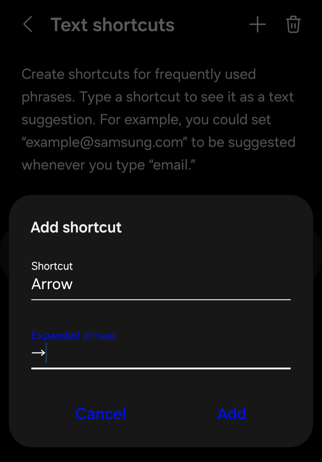 Creating Text Shortcuts → Samsung Keyboard - Samsung Members