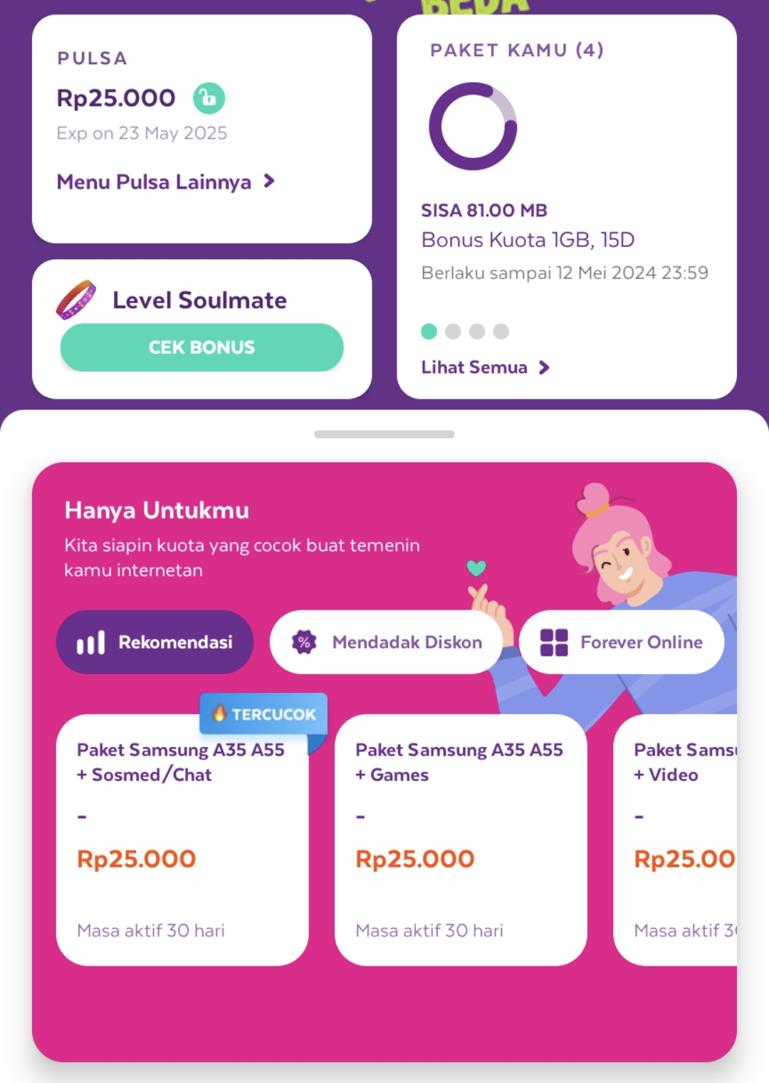 Aktivasi paket bundling Axis Galaxy A55 - Samsung Members