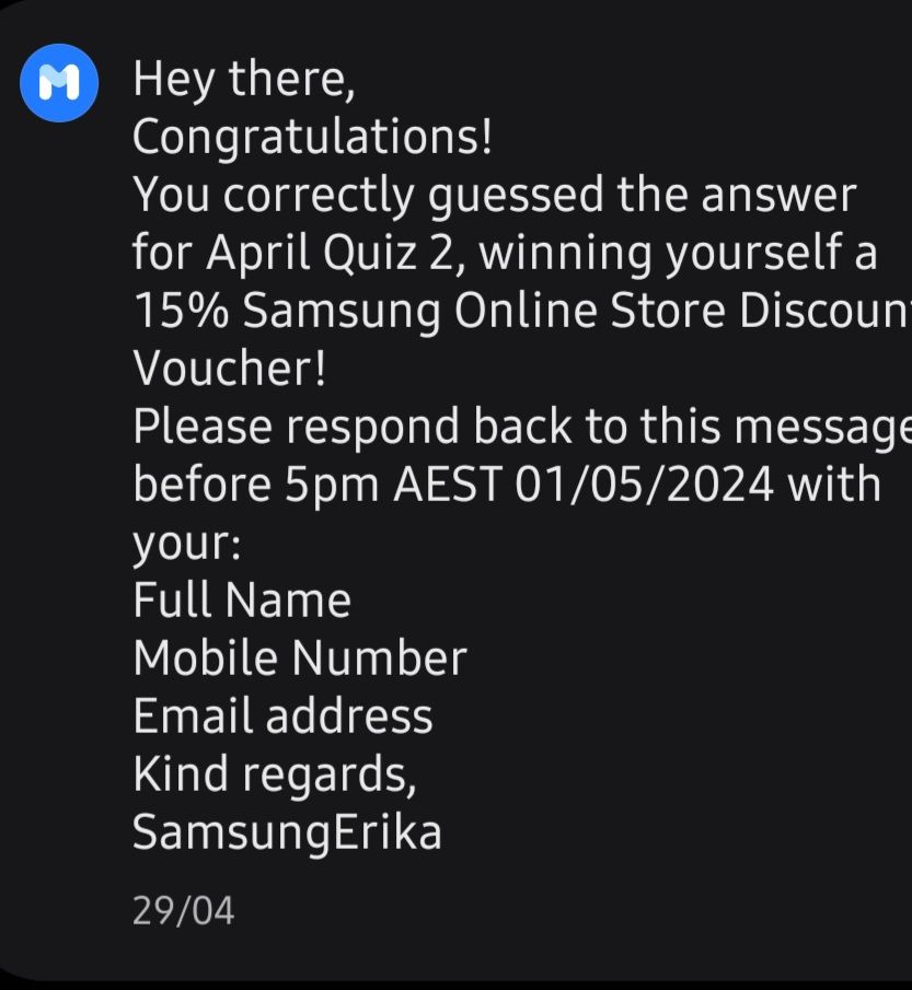 Voucher up for grabs - Samsung Members