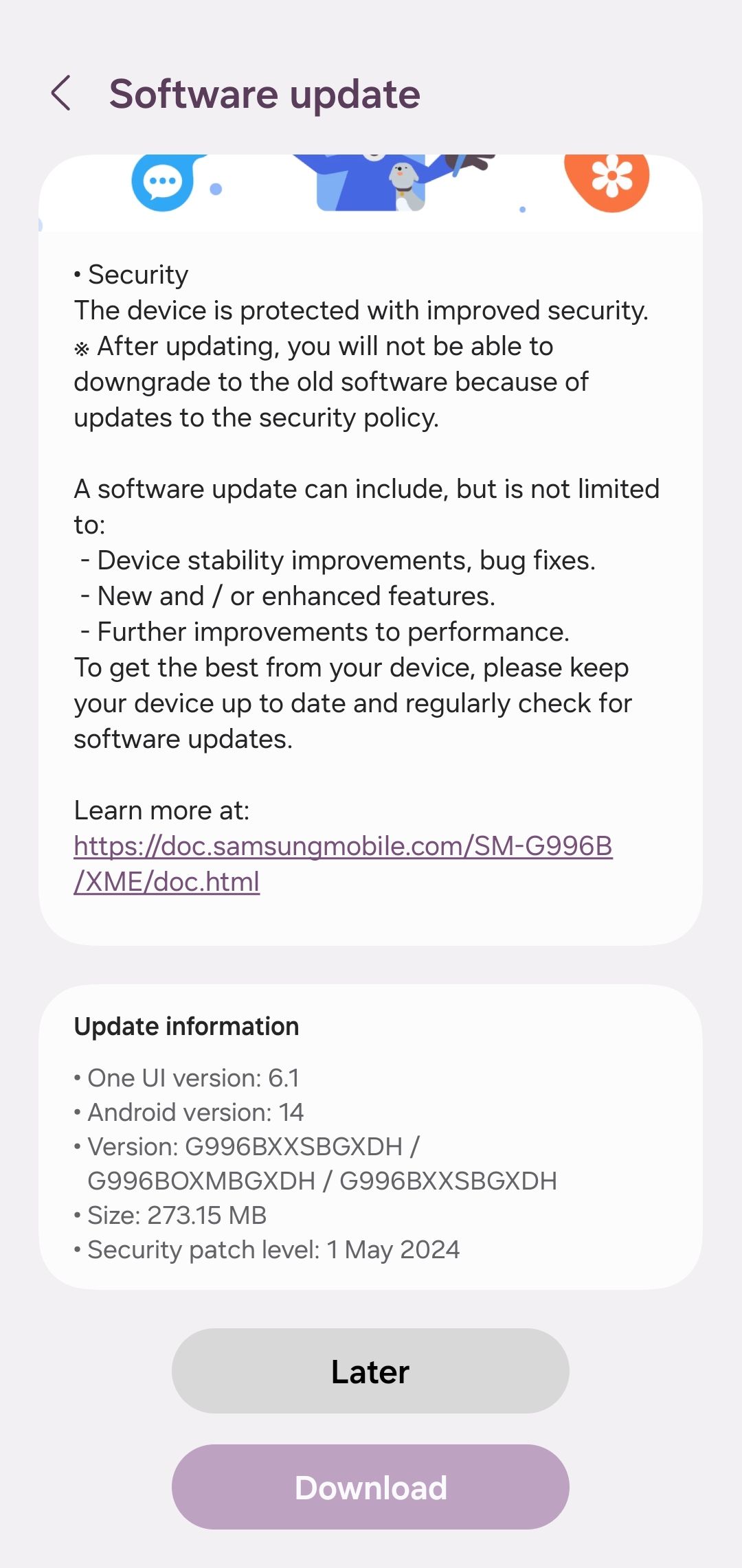 S21+ May 2024 security patch released after One UI... - Samsung Members