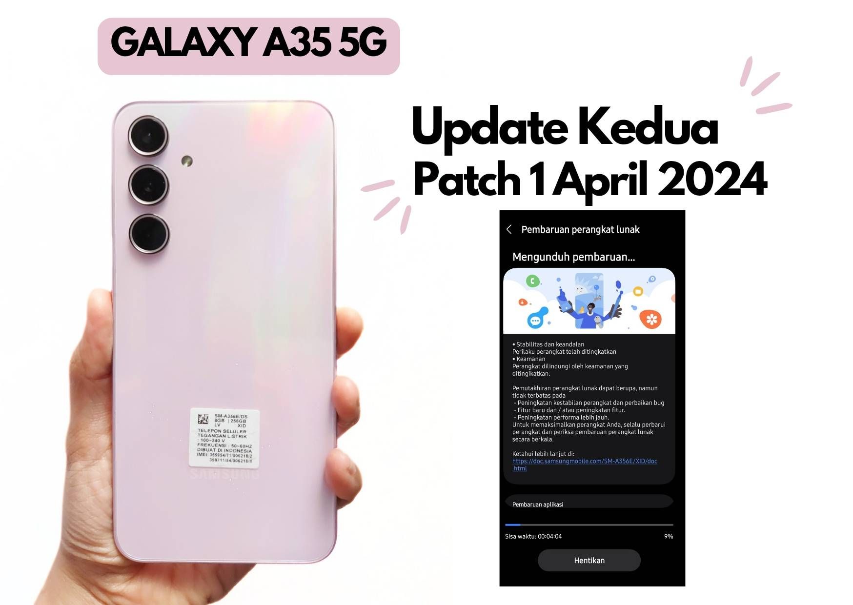 Galaxy A35 5G : Update Kedua, Patch April 2024 - Samsung Members