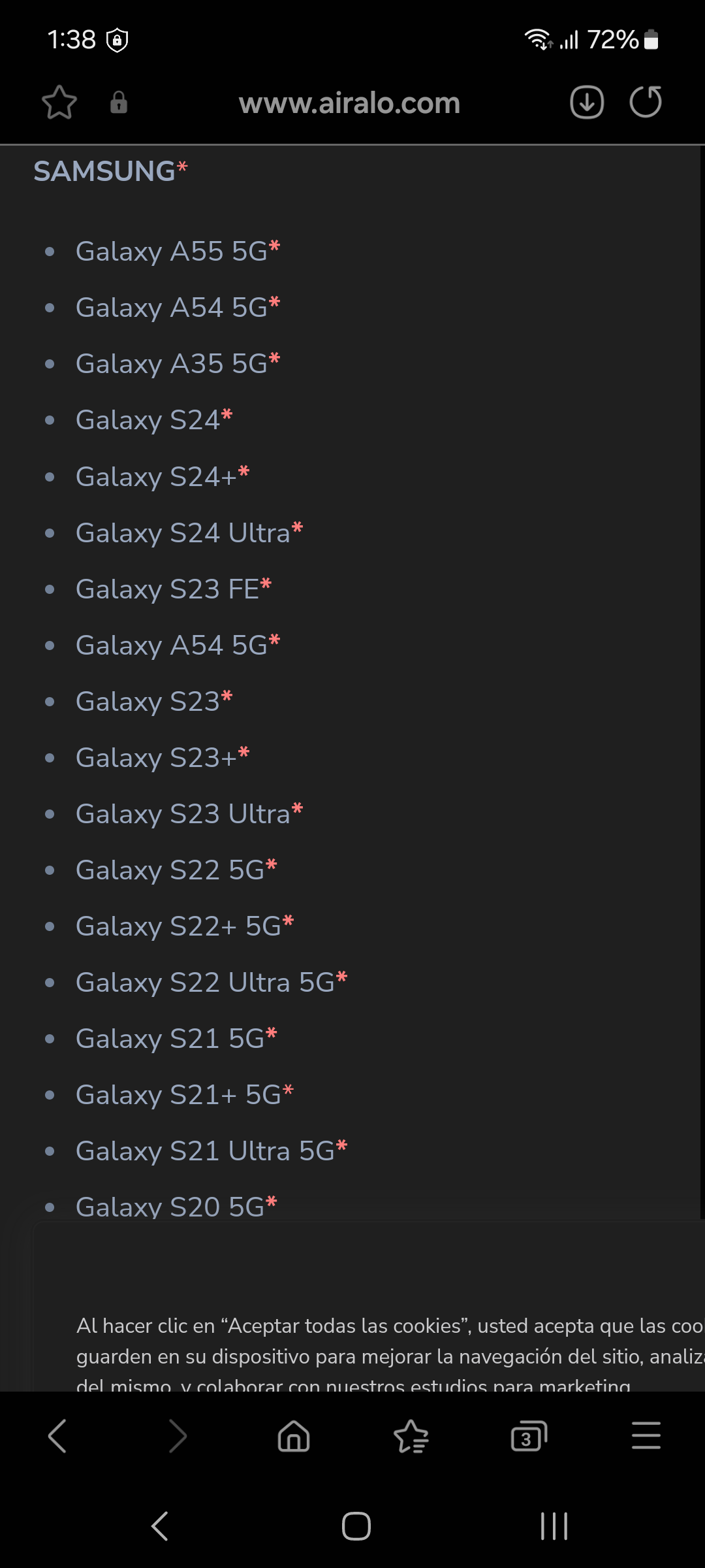 Las A55 para Perú tienen esim? - Samsung Members