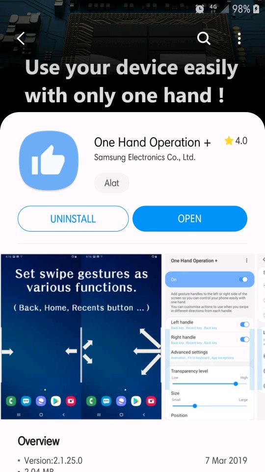 one hand operation + - Samsung Members