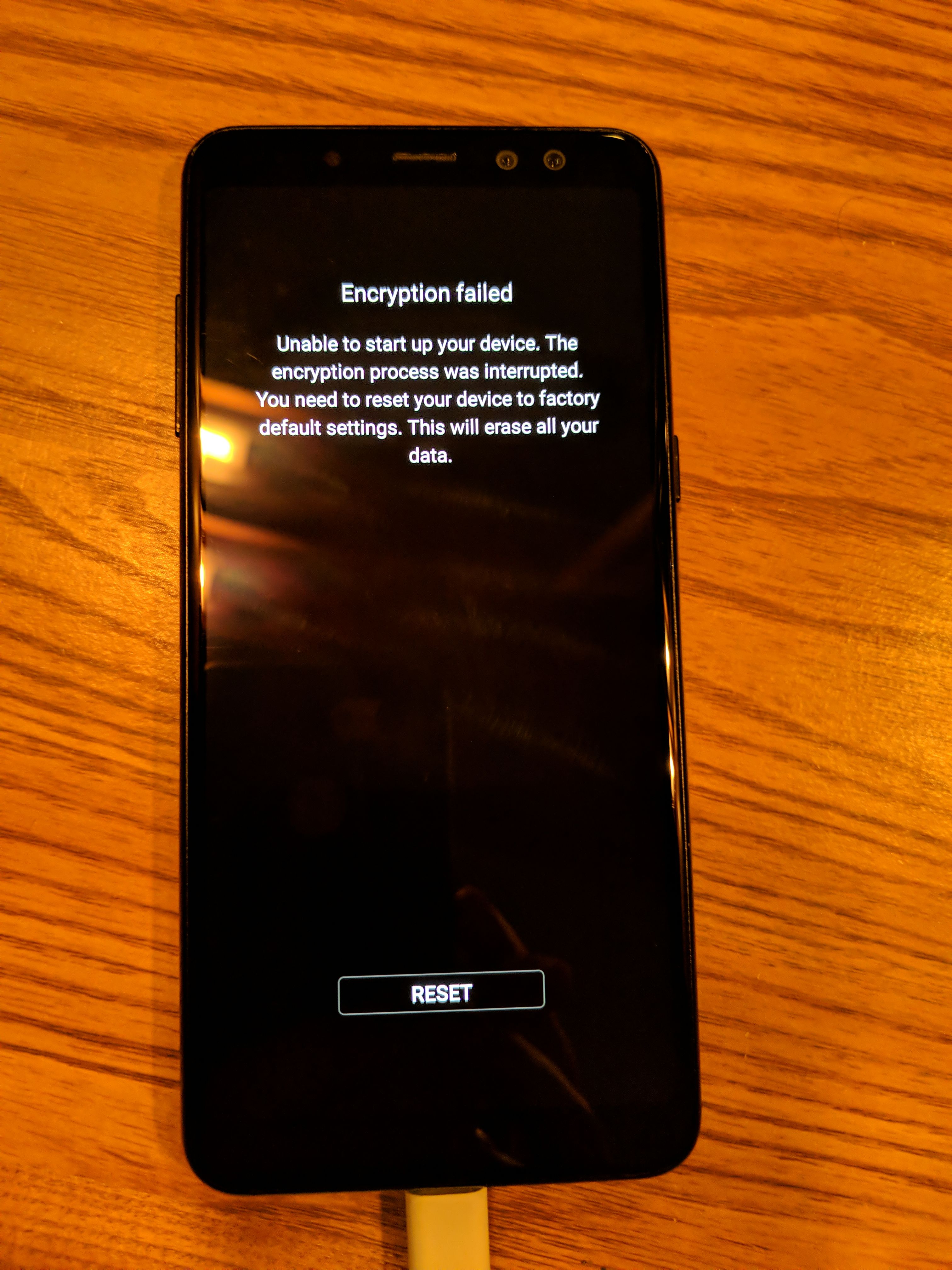 Galaxy A8 Encryption Failed - Samsung Members