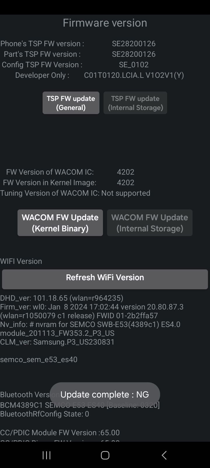 S21 Ultra TSP FW Update Fail - Samsung Members