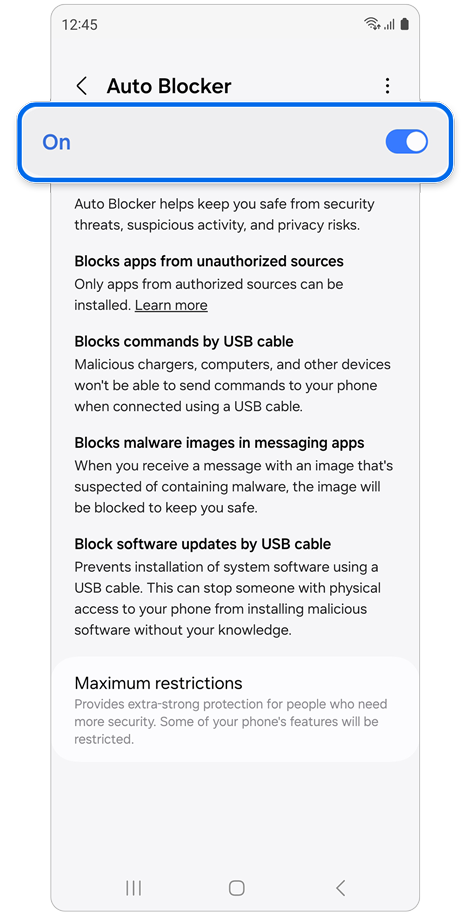 Protect your Galaxy device with the Auto Blocker f... - Samsung Members
