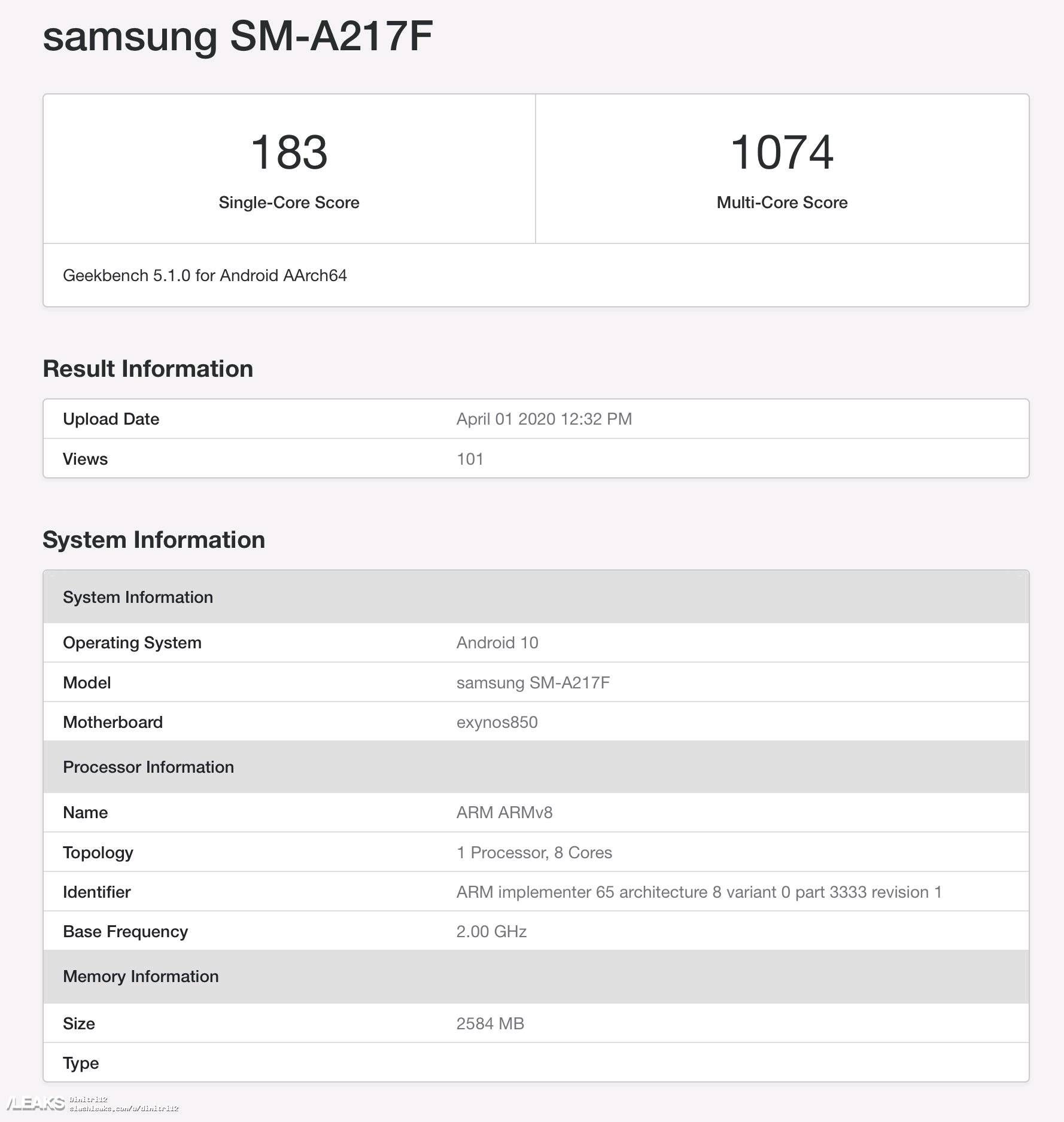 A21s 벤치마크 포착 - Samsung Members