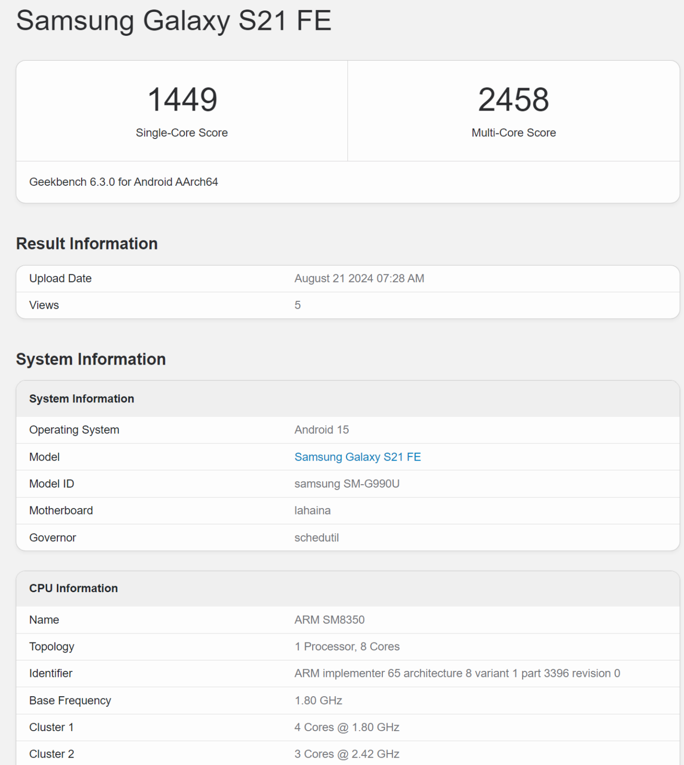 💥 Galaxy S21 FE Muncul Di Geekbench Dengan Androi... - Samsung Members