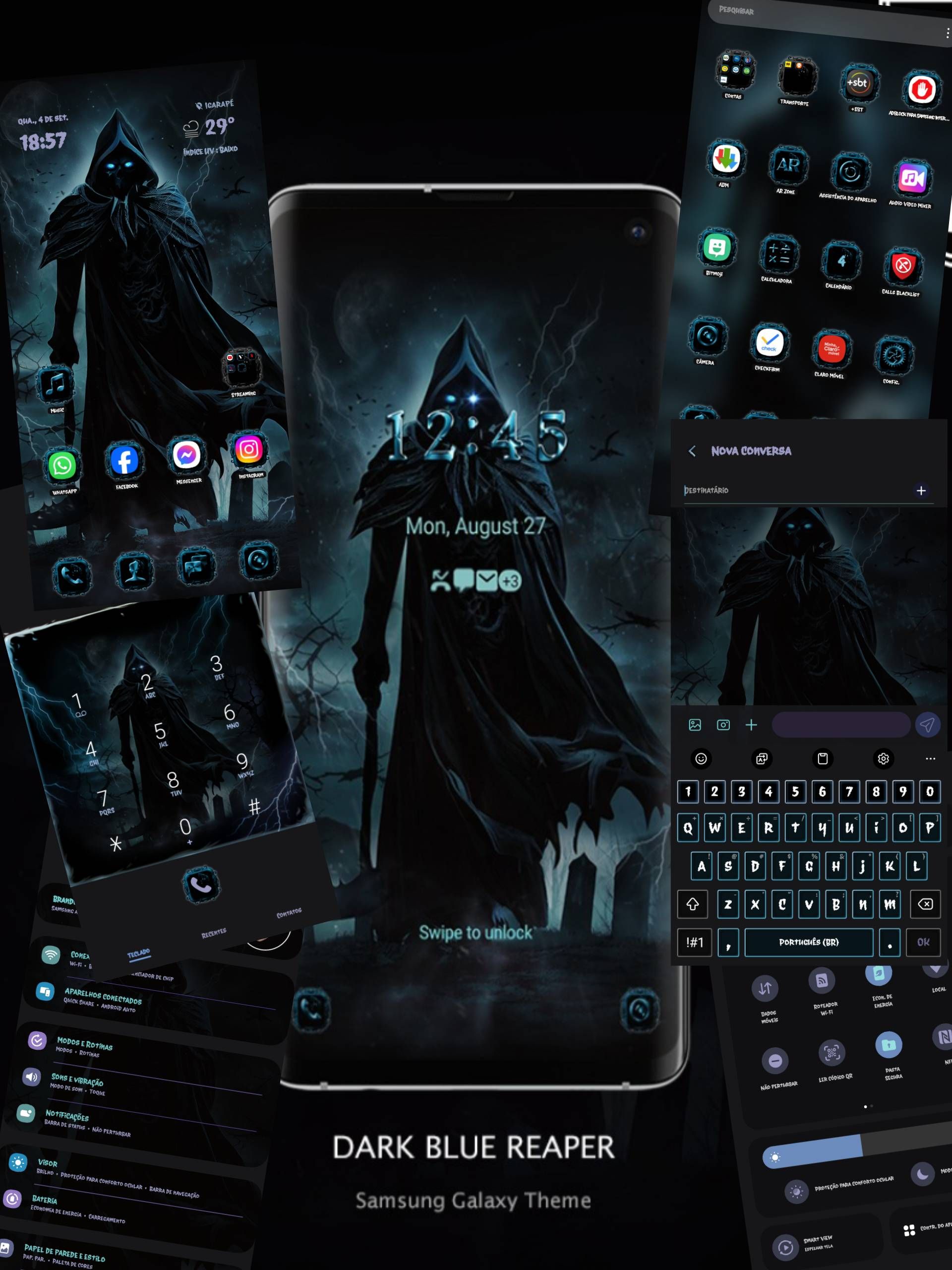 Tema Premium RETRO REVIEW DARK BLUE REAPER - Samsung Members