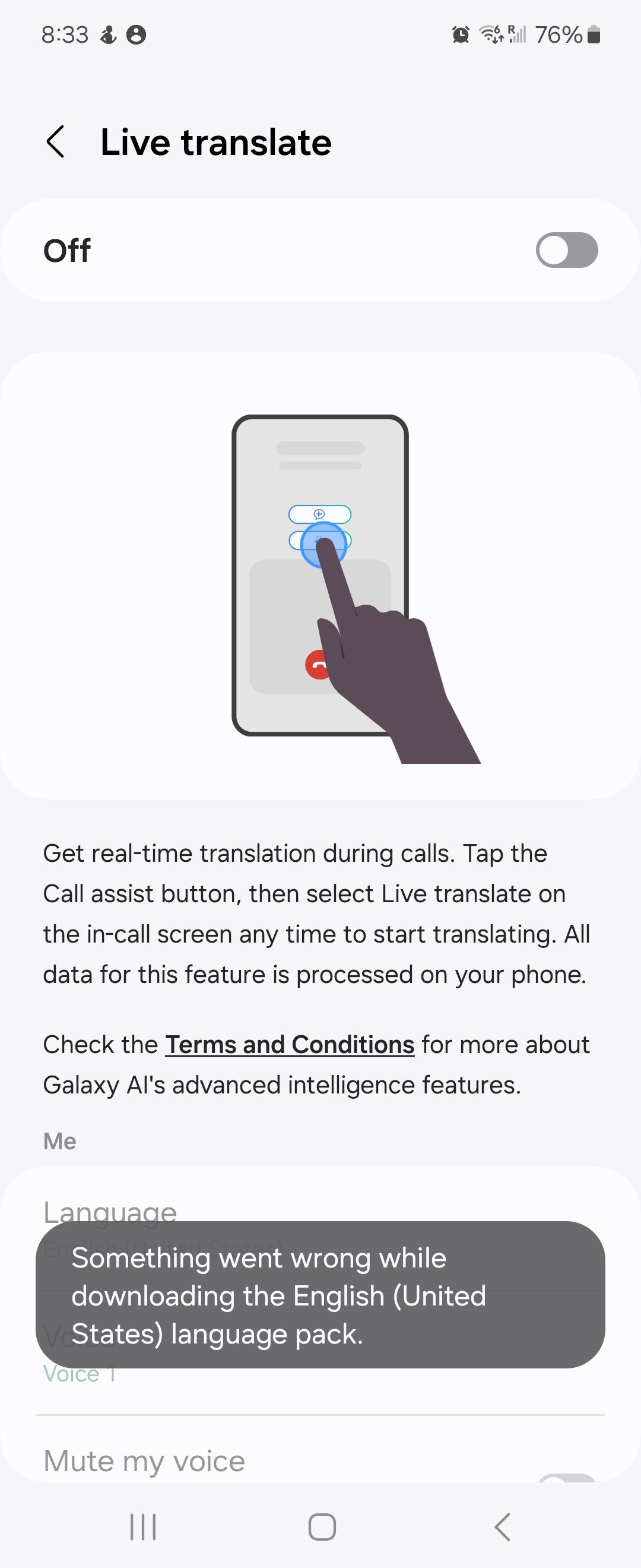 Can't download offline language pack for the galax... - Samsung Members