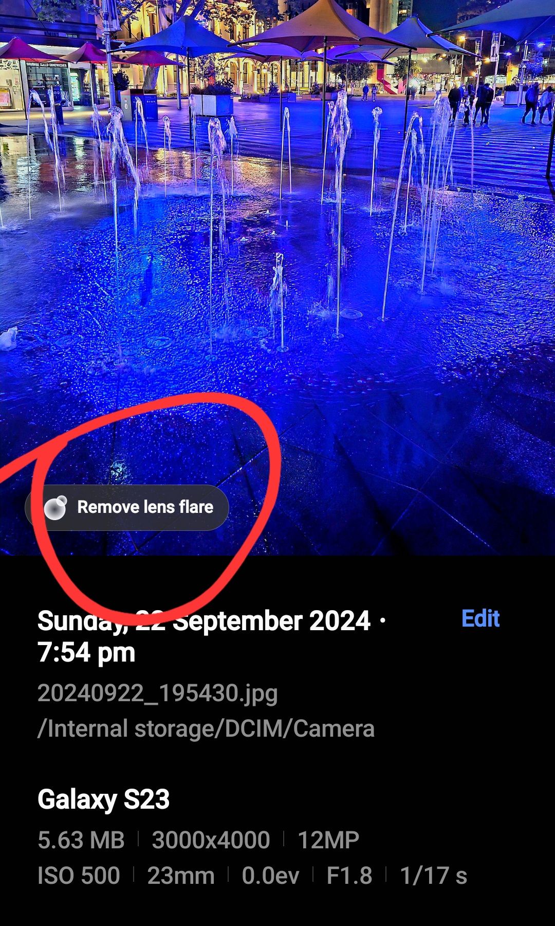 Remove lens flare feature 🤯 - Samsung Members