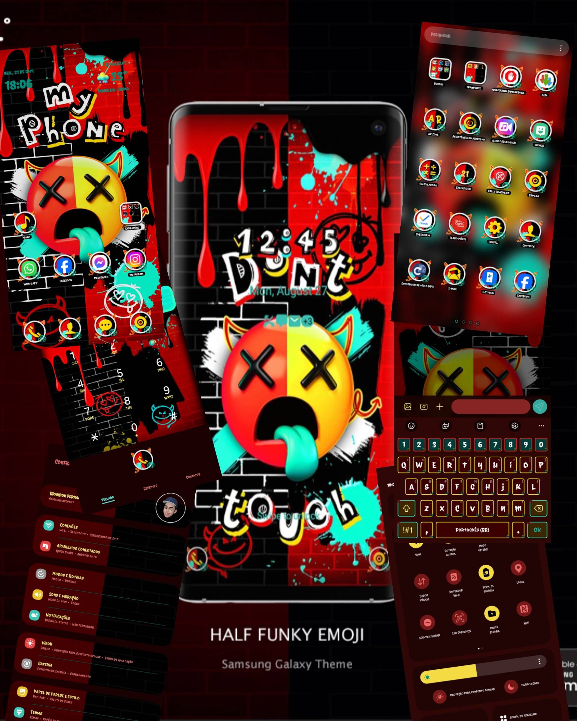Tema PREMIUM HALF FUNKY EMOJI review 5 - Samsung Members