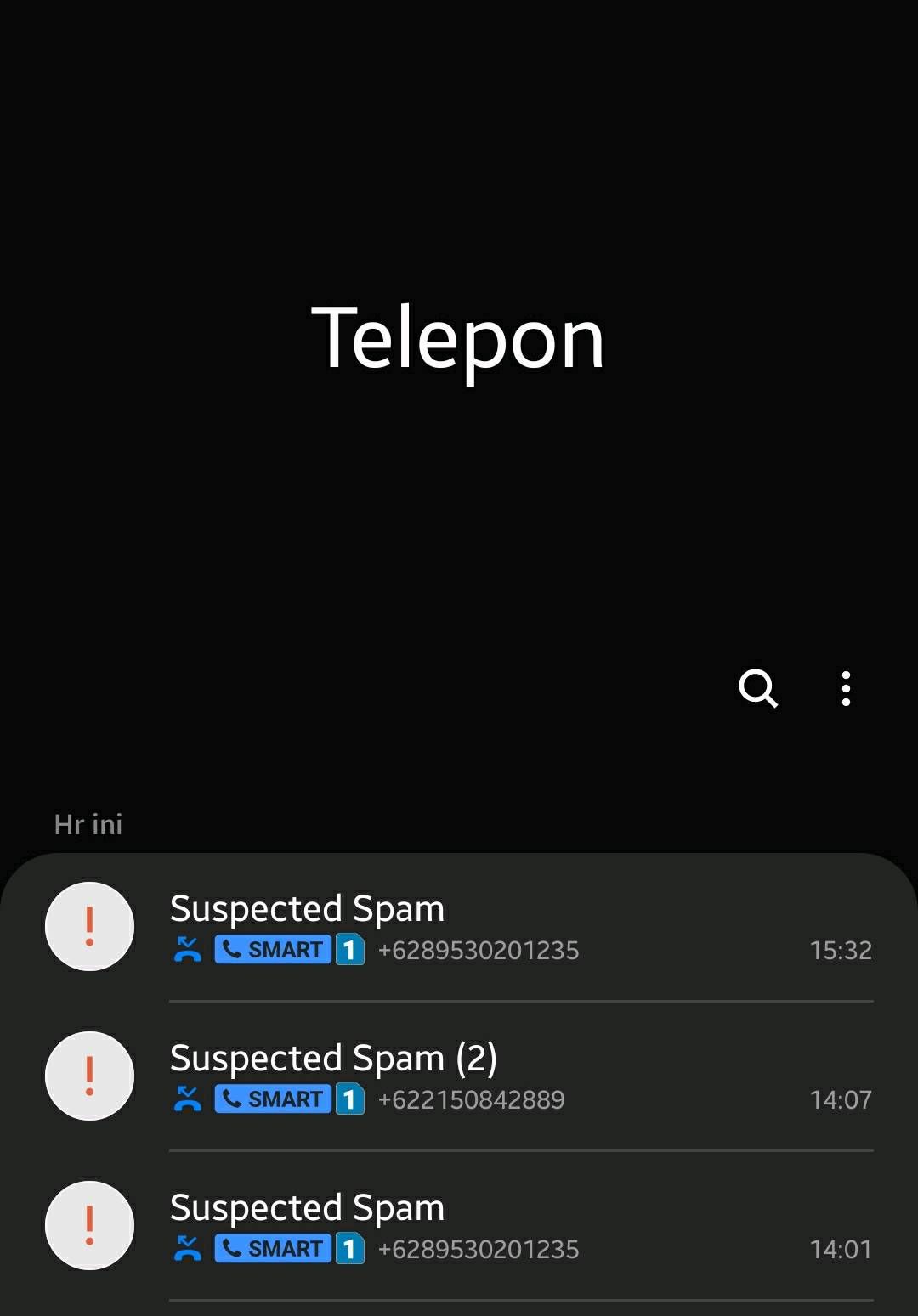 Suspected Spam Nomor Telepon - Samsung Members