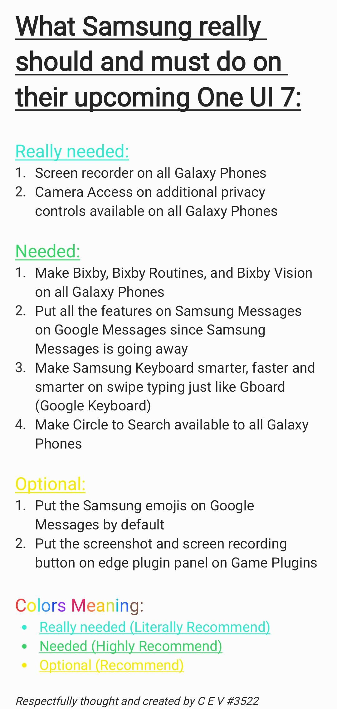 A CALL TO SAMSUNG DEVELOPERS/ONE UI DEVELOPERS - Samsung Members
