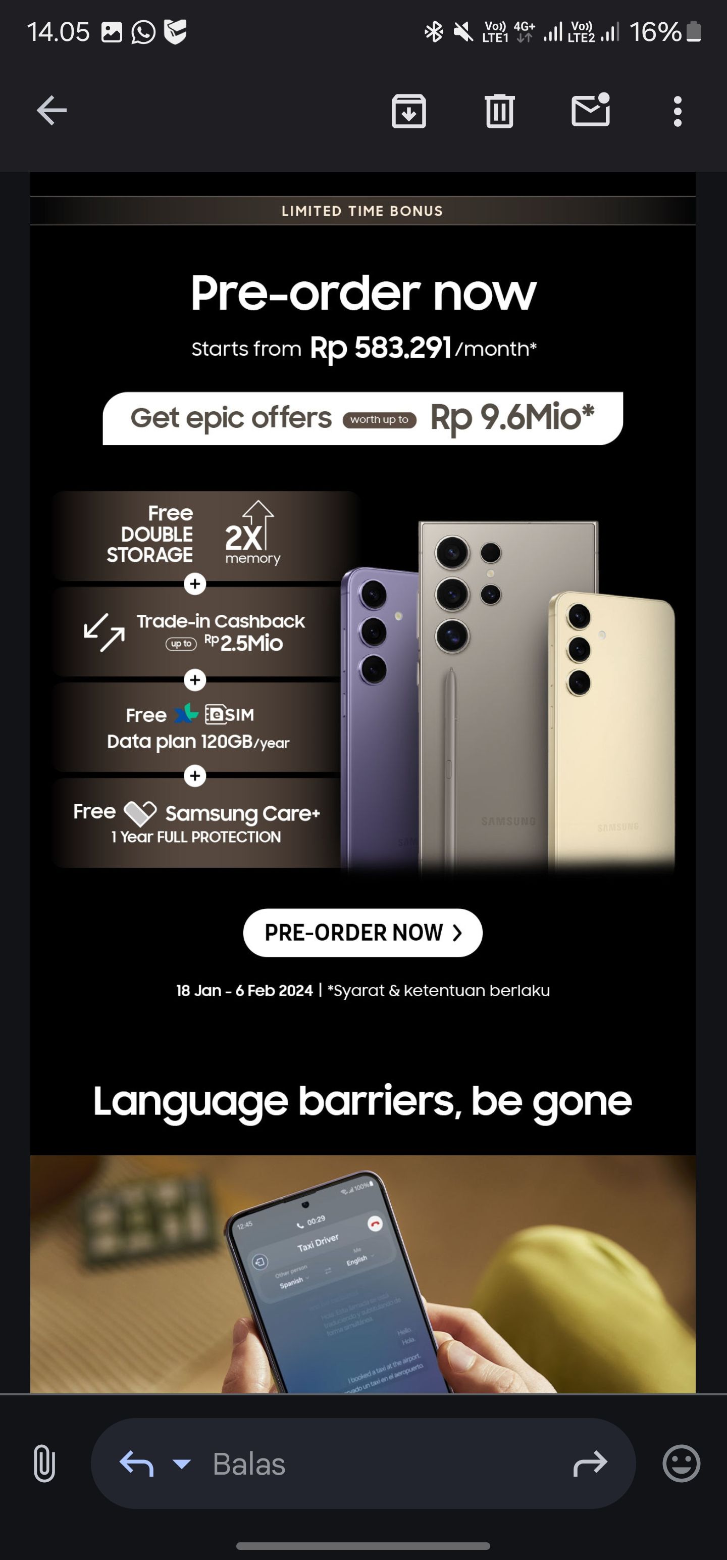 Benefit Handriser /dan Pre Order S25 Ultra - Samsung Members