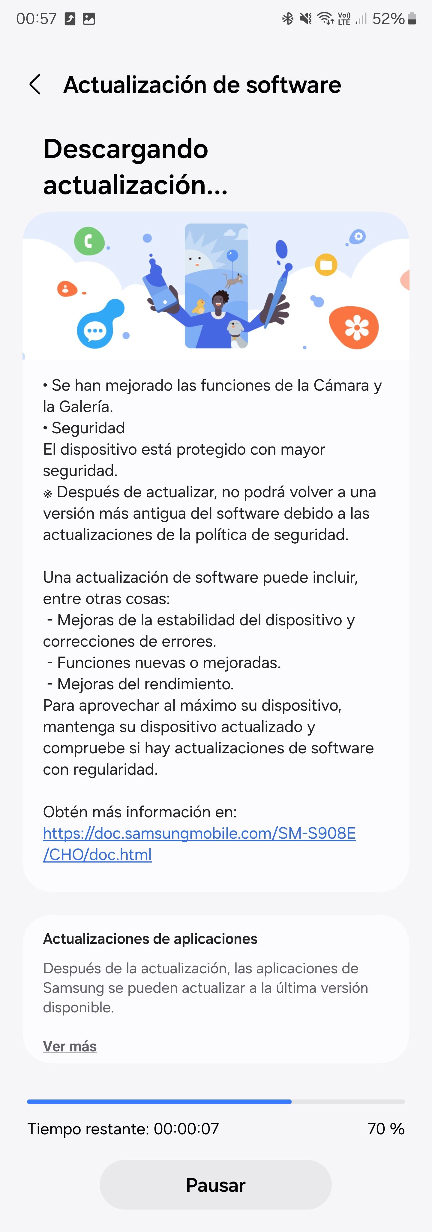 Parche seguridad Noviembre S22 ultra CSC CHO - Samsung Members