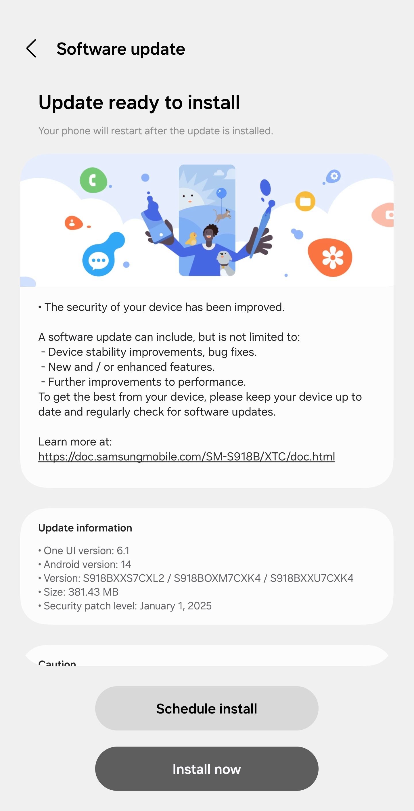 JANUARY SECURITY PATCH UPDATE FOR S23 ULTRA - Samsung Members