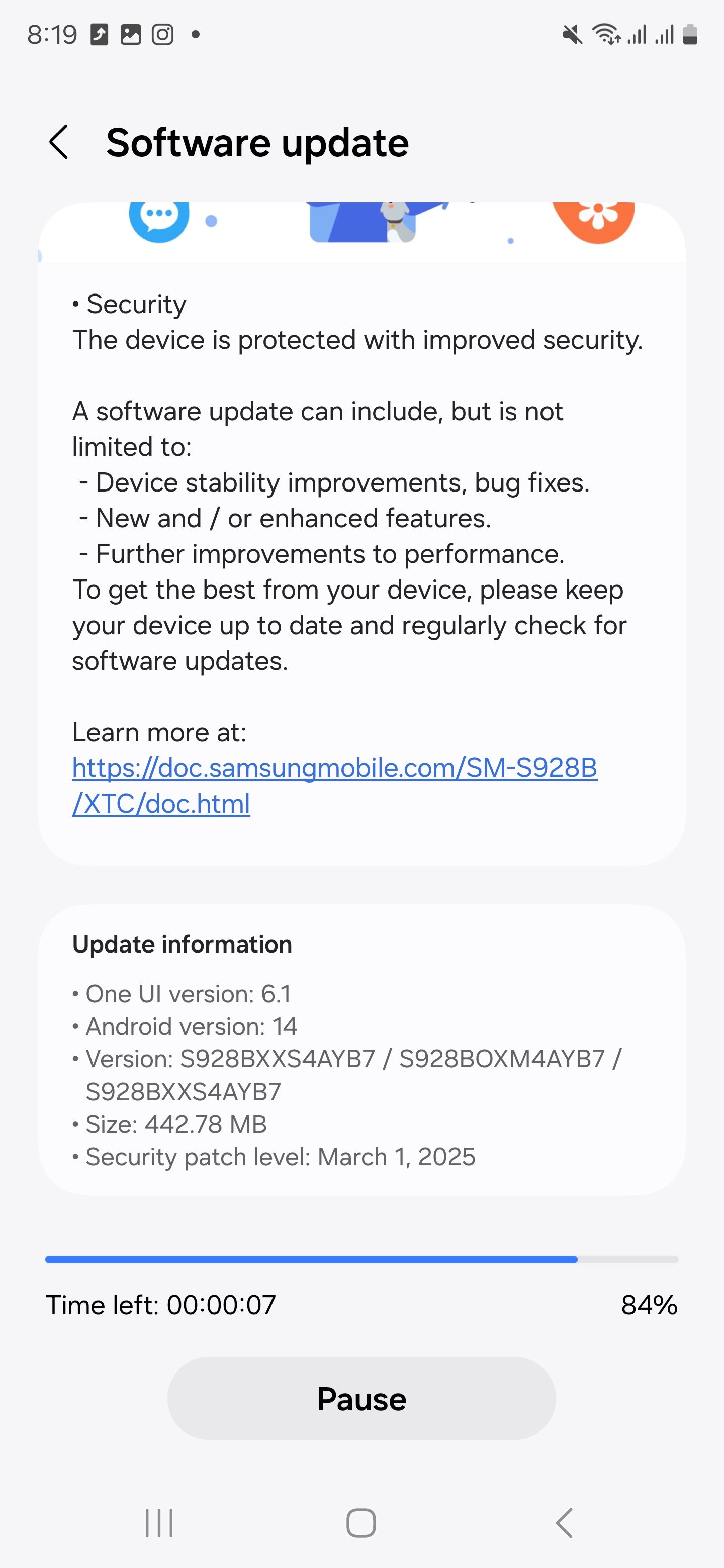 Security patch level for March 1, 2025 | S24 Ultra - Samsung Members
