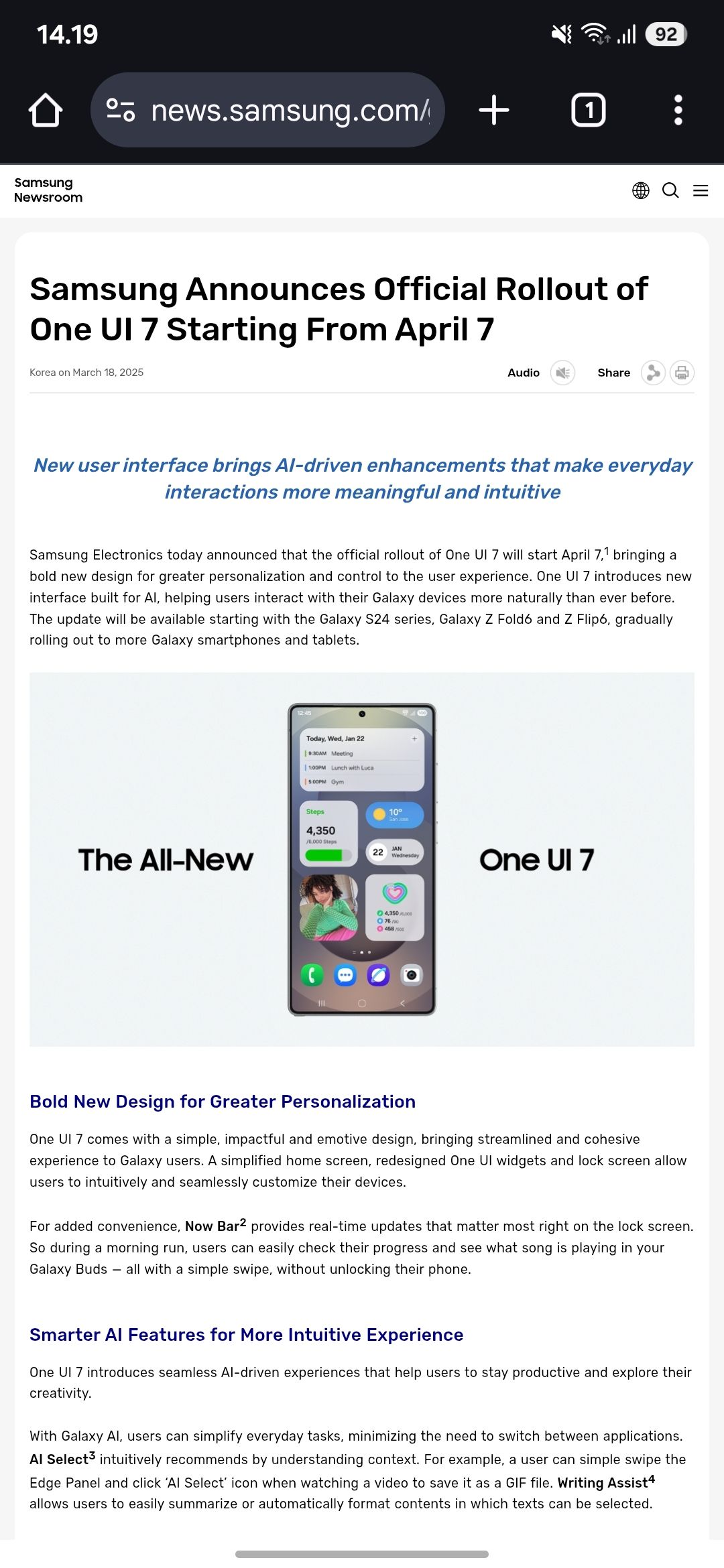 One UI 7 S24 Series, Z Fold6, dan Z Flip6 - Page 2 - Samsung Members