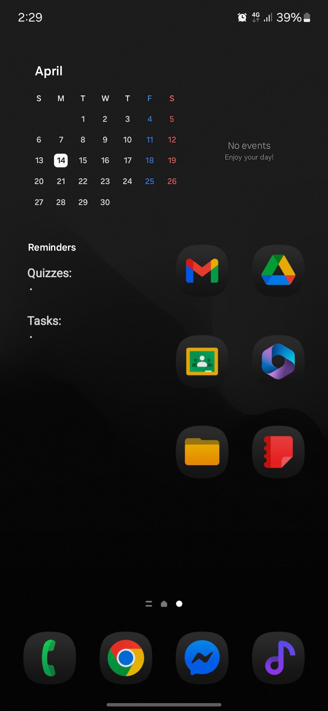 Homescreen layout - Samsung Members